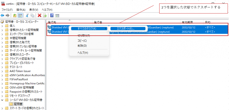 Hyper-V TPM有効にした仮想マシンの移動方法 | Fermata
